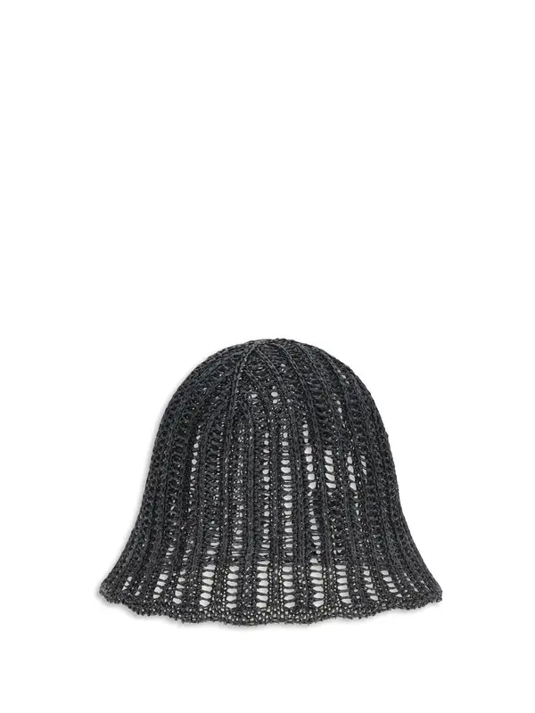 Brunello Cucinelli Techno Raffia Hat - Black