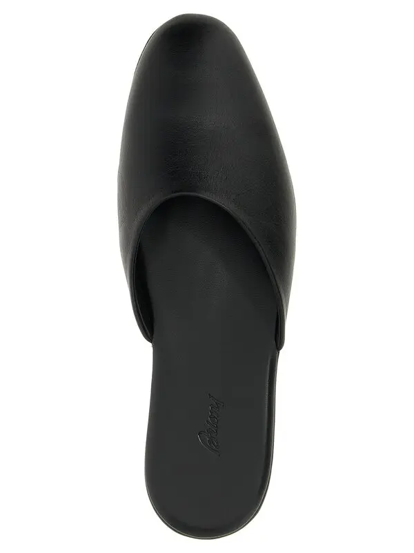 Brioni Leather Sabots