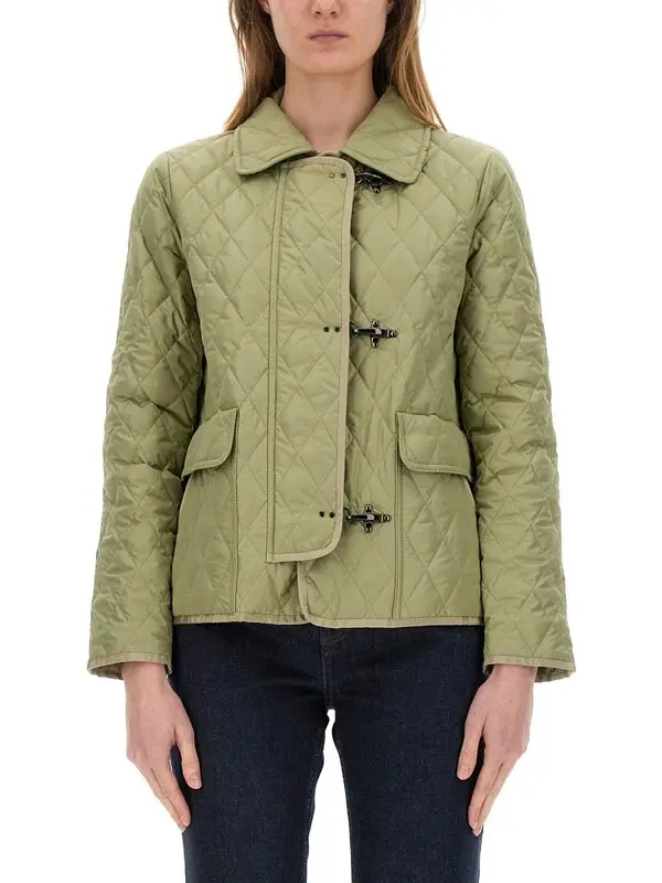 FAY Quilted Nylon Jacket - Green