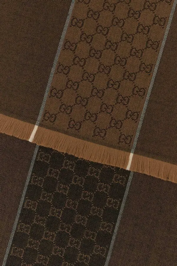 Gucci Camel Wool Scarf