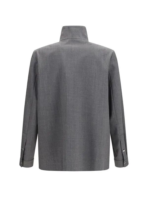 Valentino Garavani Mouliné Wool Shirt Jacket