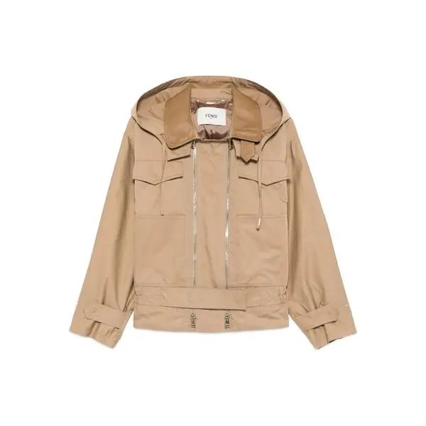 Fendi Neutrals Jackets Bomber Jackets