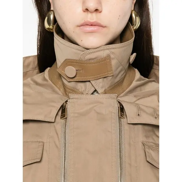 Fendi Neutrals Jackets Bomber Jackets