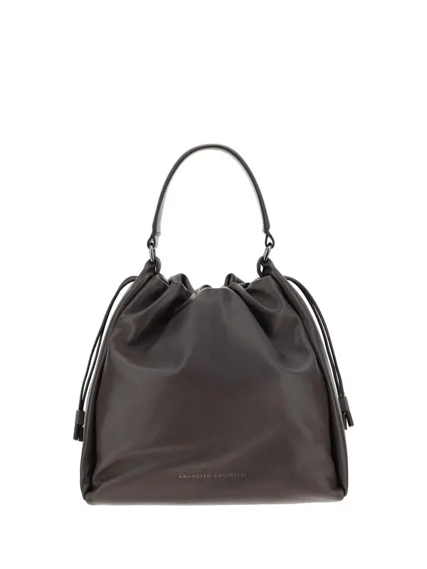 Brunello Cucinelli Leather Shoulder Bag - Brown
