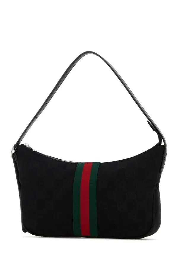 Gucci Gg Fabric Small Lunetta Shoulder Bag - Black