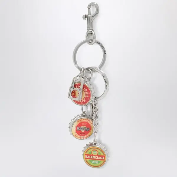 Balenciaga Logo Bottle Cap Keyring Charm - Multicolor