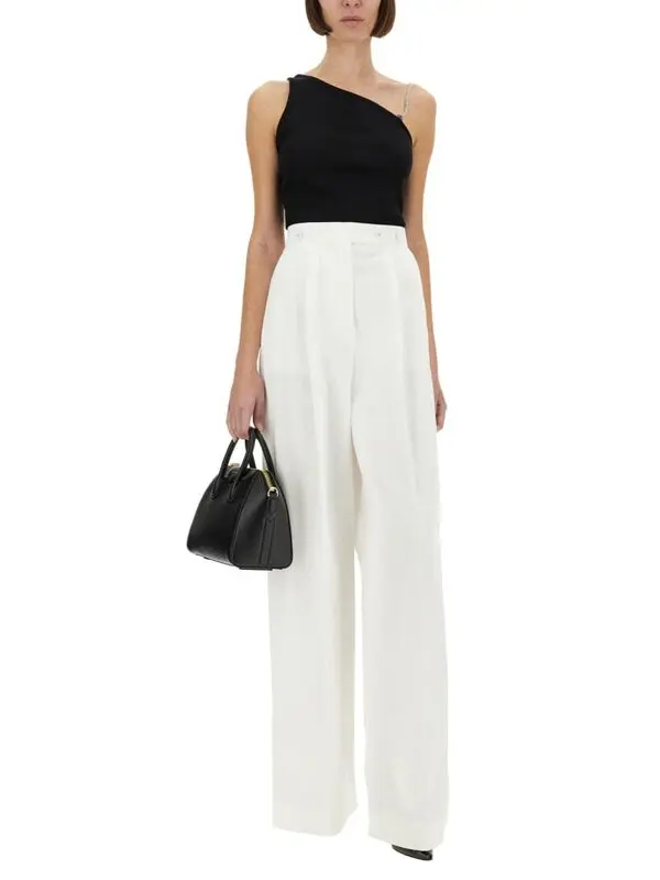 Givenchy Cotton Pleated Pants - White