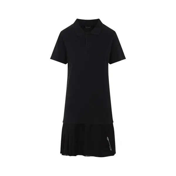 Balenciaga Layered Polo Mini Dress - Black