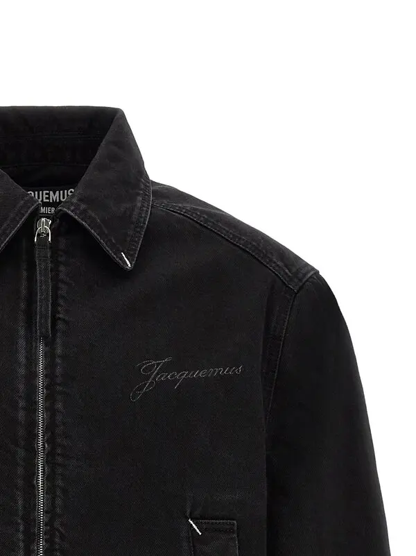Jacquemus La Veste De-nîmes Canevas Jacket - Black