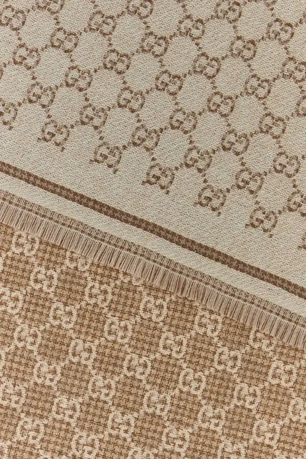 Gucci Embroidered Wool Scarf