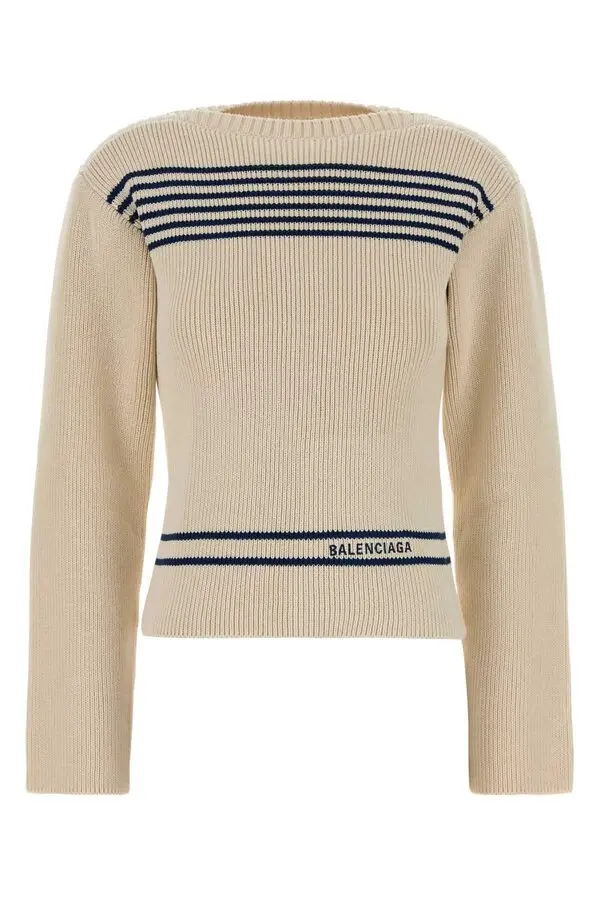 Balenciaga Sand Cotton Sweater - Brown