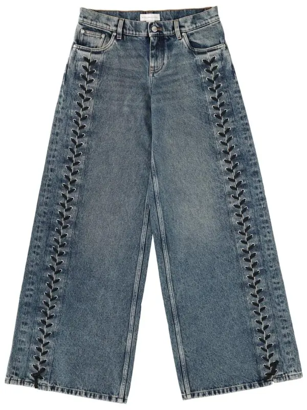 Stella McCartney Jeans With Laces - Blue