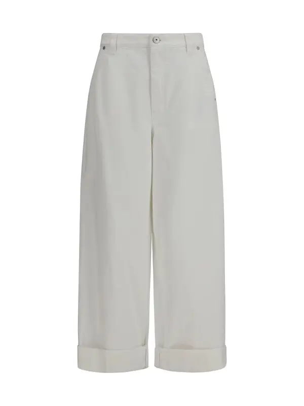 Brunello Cucinelli Cotton Pants - White