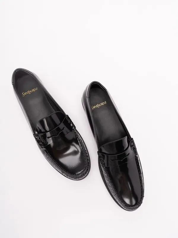 Saint Laurent Calf Leather Loafers - Multicolor