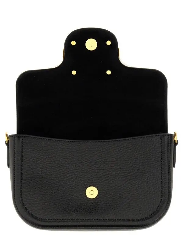 Valentino Garavani Alltime Leather Shoulder Bag - Black