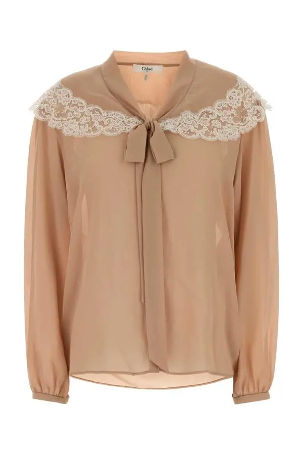 Chloé Skin Crepe Blouse - Pink