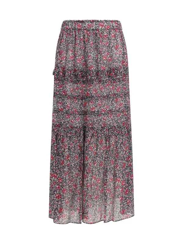 Isabel Marant Étoile Volomia Long Ruffled Skirt - Purple
