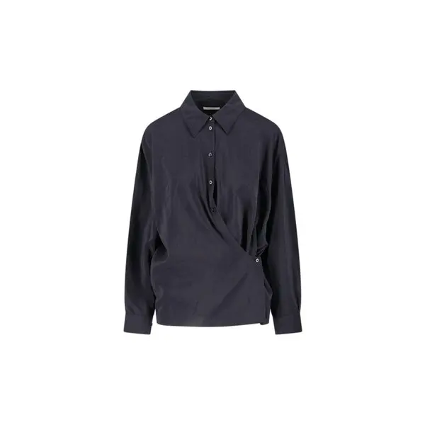 LEMAIRE Twisted Silk Shirt - Black