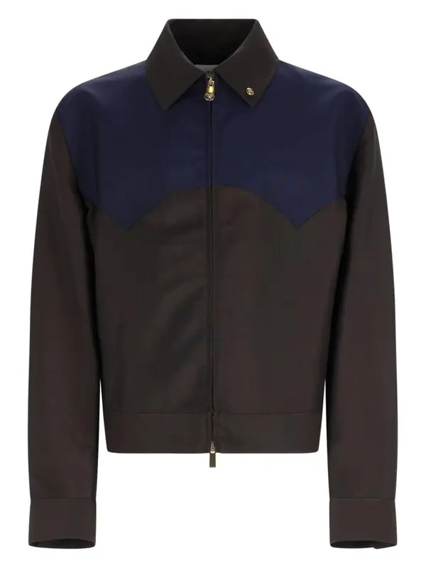 Versace Giacca In Lana E Mohair Con Zip