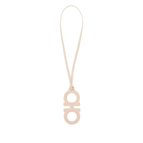 FERRAGAMO Calfskin Leather Charm - Pink