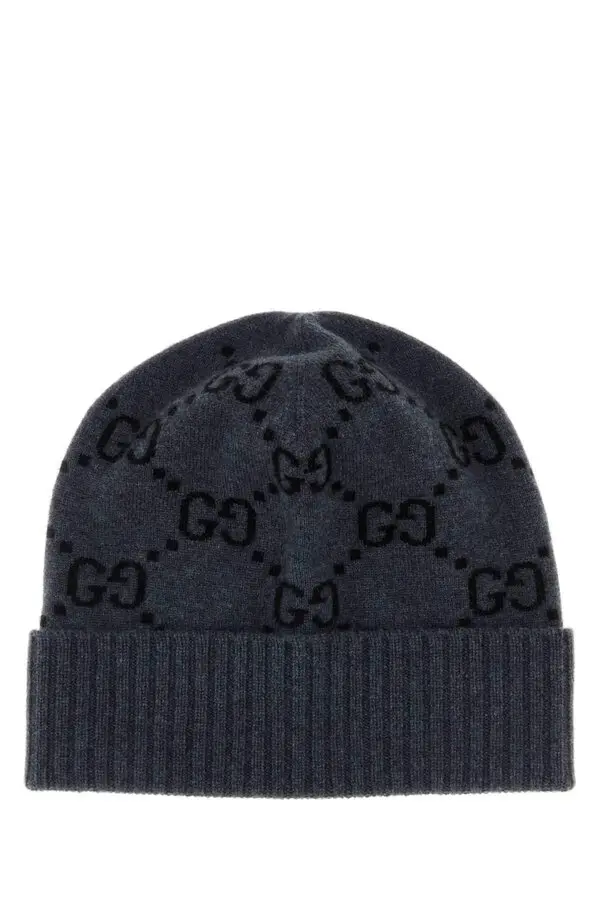 Gucci Embroidered Cashmere Beanie Hat