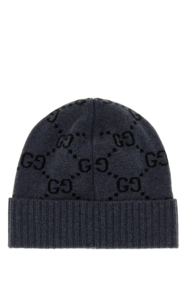 Gucci Embroidered Cashmere Beanie Hat