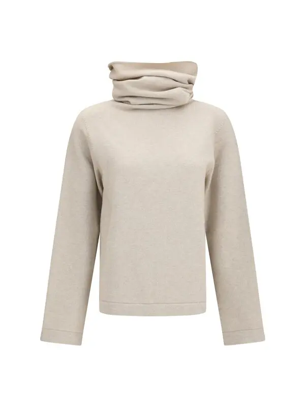 Alaïa High-neck Jumper - Cream