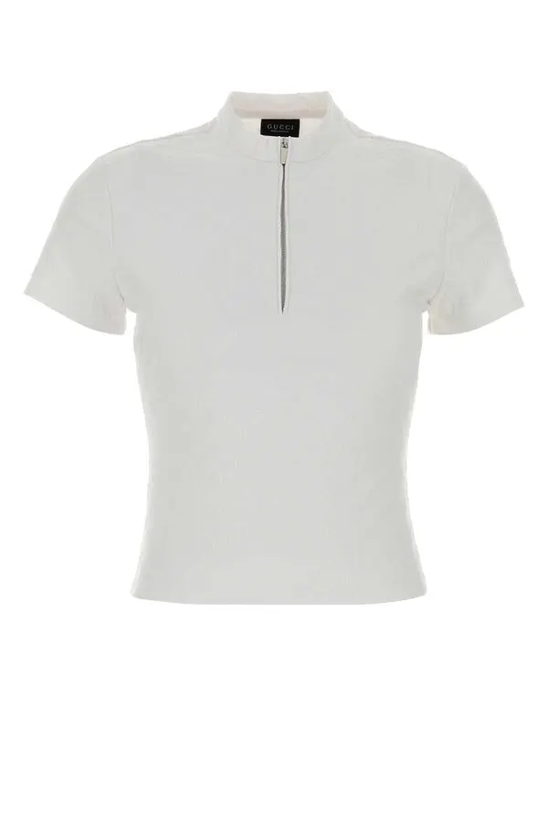 Gucci Gg Jacquard Top - White