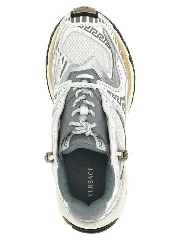 Versace Icaro' Mesh And Leather Fabric Sneakers
