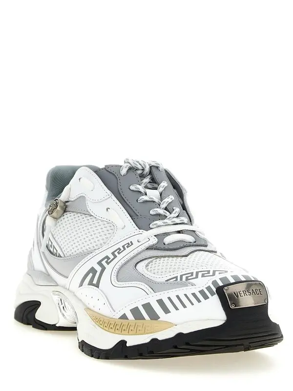 Versace Icaro Mesh And Leather Sneakers - Multicolor