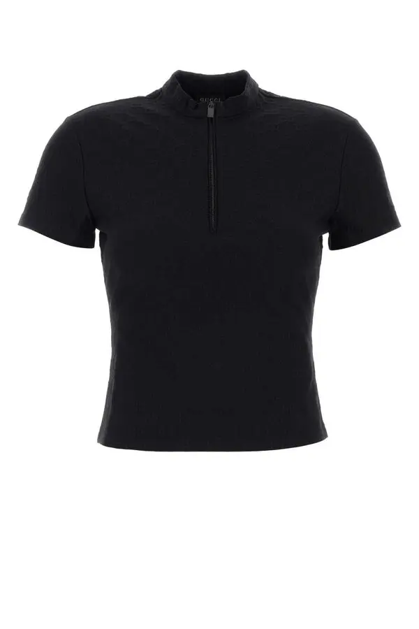 Gucci Gg Jacquard Top - Black