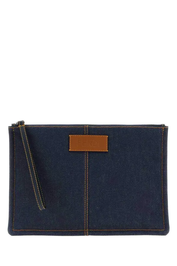 Fendi Denim Medium Clutch