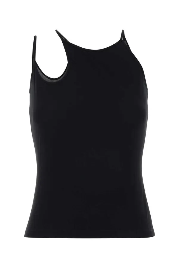 Alexander McQueen Black Mesh Tank Top