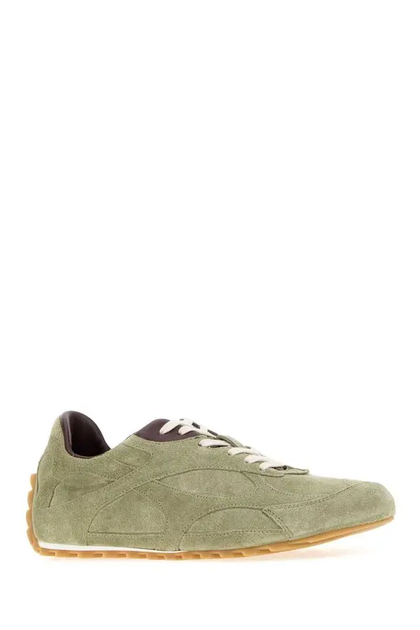 Bottega Veneta Sage Suede Orbit Flash Sneakers - Green