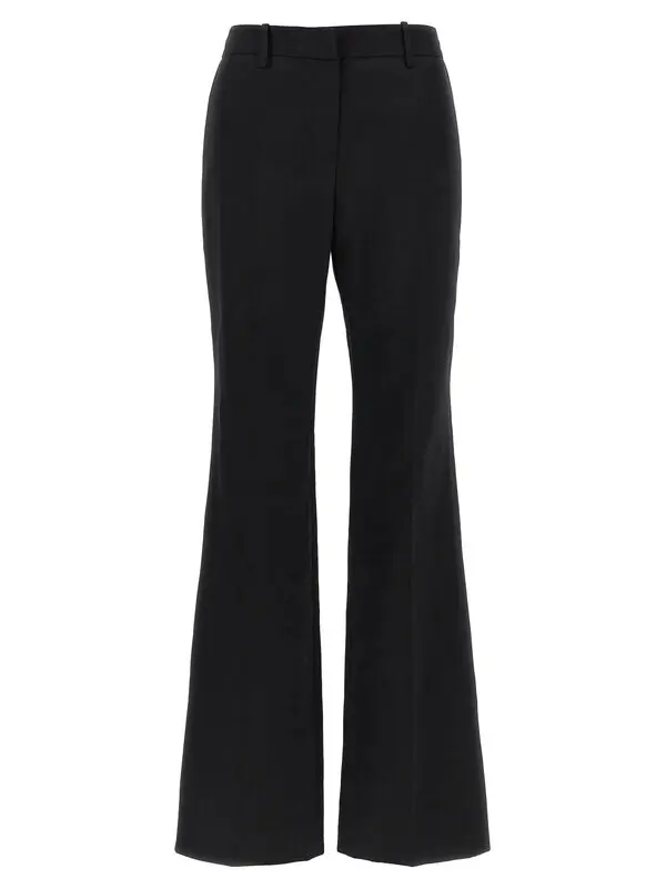 Magda Butrym Straight Leg Cotton And Silk Blend Pants - Black
