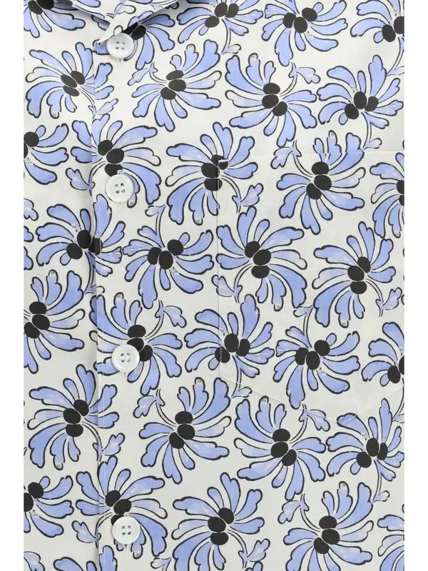 Prada Cotton Shirt With Floral Print