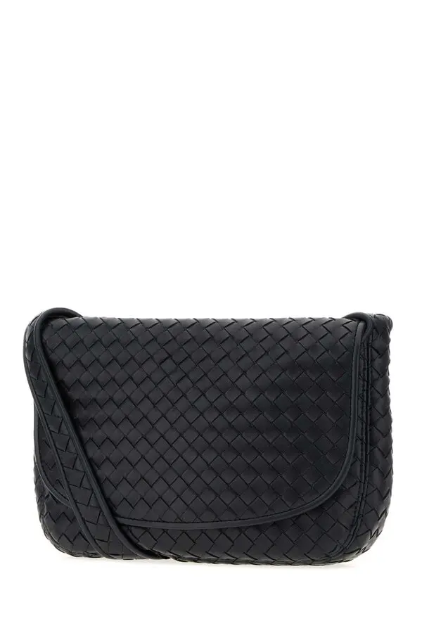 Bottega Veneta Woven Leather Crossbody Bag - Blue