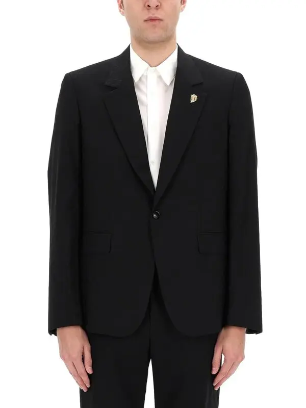 Gucci Single-breasted Jacket With Gg Weave