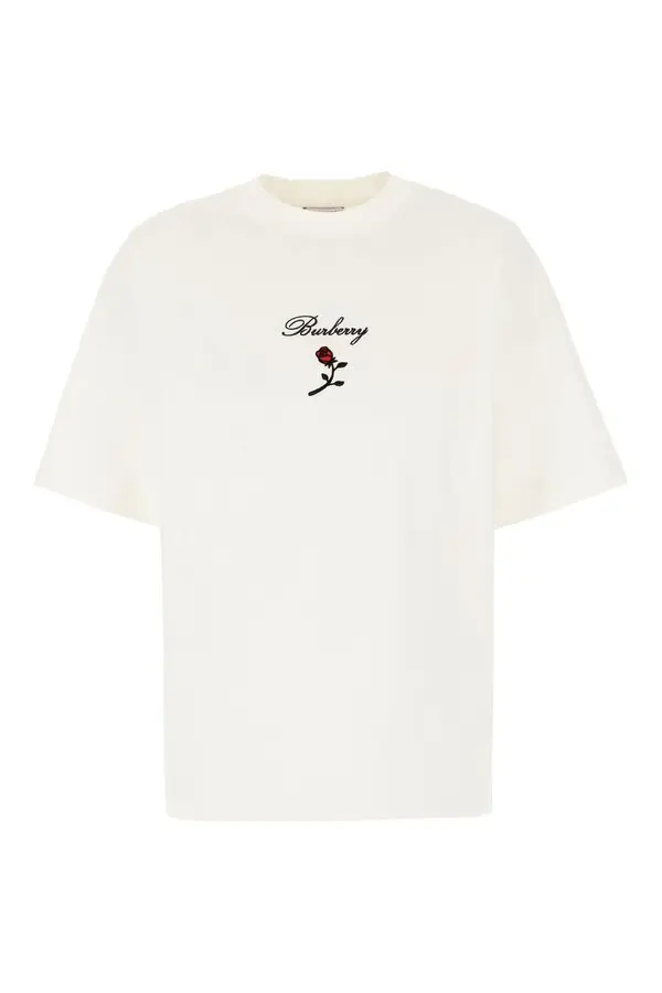 Burberry Embroidered Rose T-shirt - Multicolor