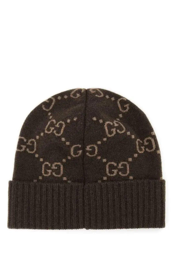 Gucci Embroidered Cashmere Beanie Hat