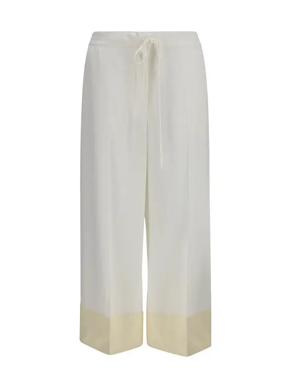 TOTEME Viscose Satin Pants - White