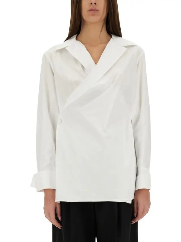 Givenchy Cotton Wrap-around Shirt - White