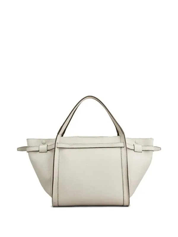 TOD'S T Signature Small Leather Shopping Bag - White