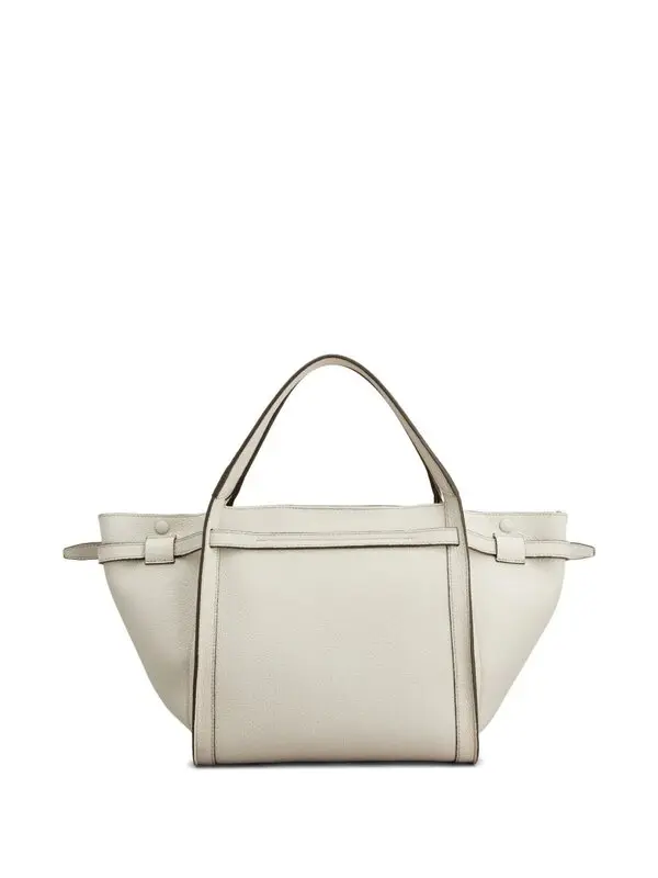 TOD'S T Signature Small Leather Shopping Bag - White