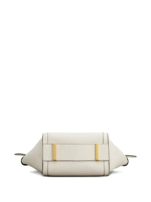 TOD'S T Signature Small Leather Shopping Bag - White