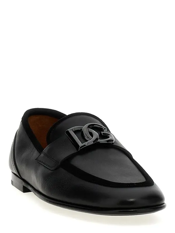 Dolce & Gabbana Logo Loafers - Black