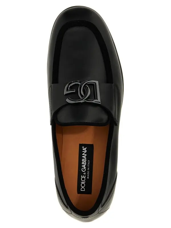 Dolce & Gabbana Logo Loafers - Black