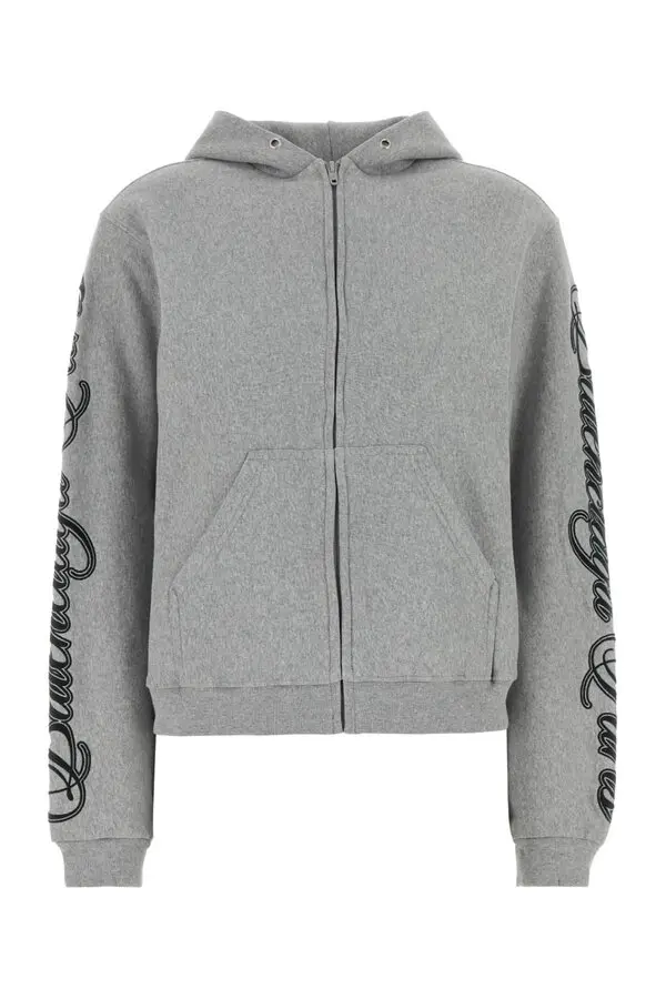 Balenciaga Grey Cotton Sweatshirt