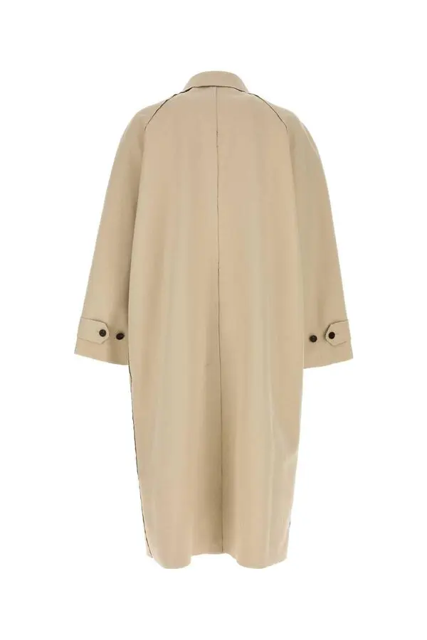 Balenciaga Cotton Trench Coat - Brown