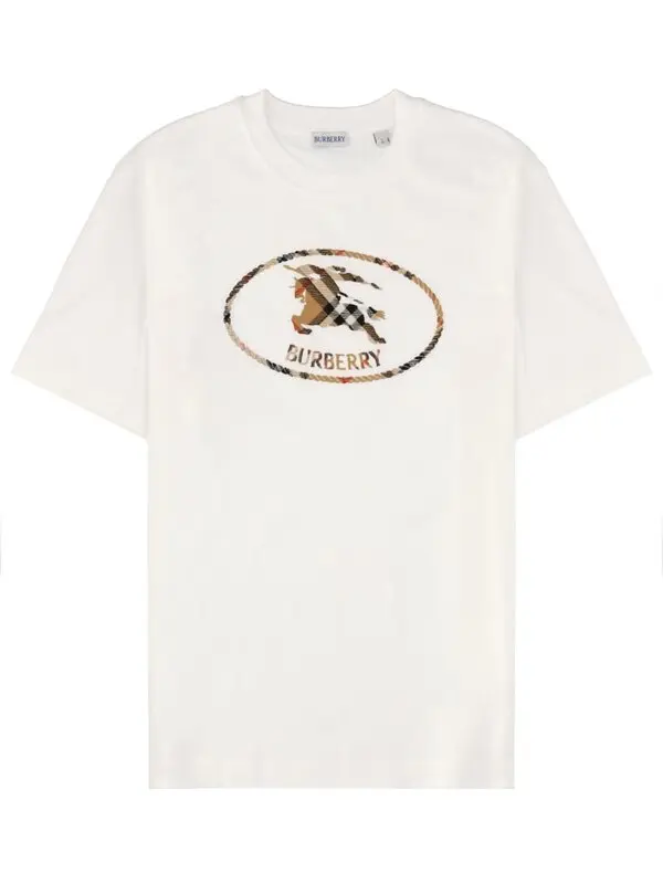 Burberry Check T-shirt - White